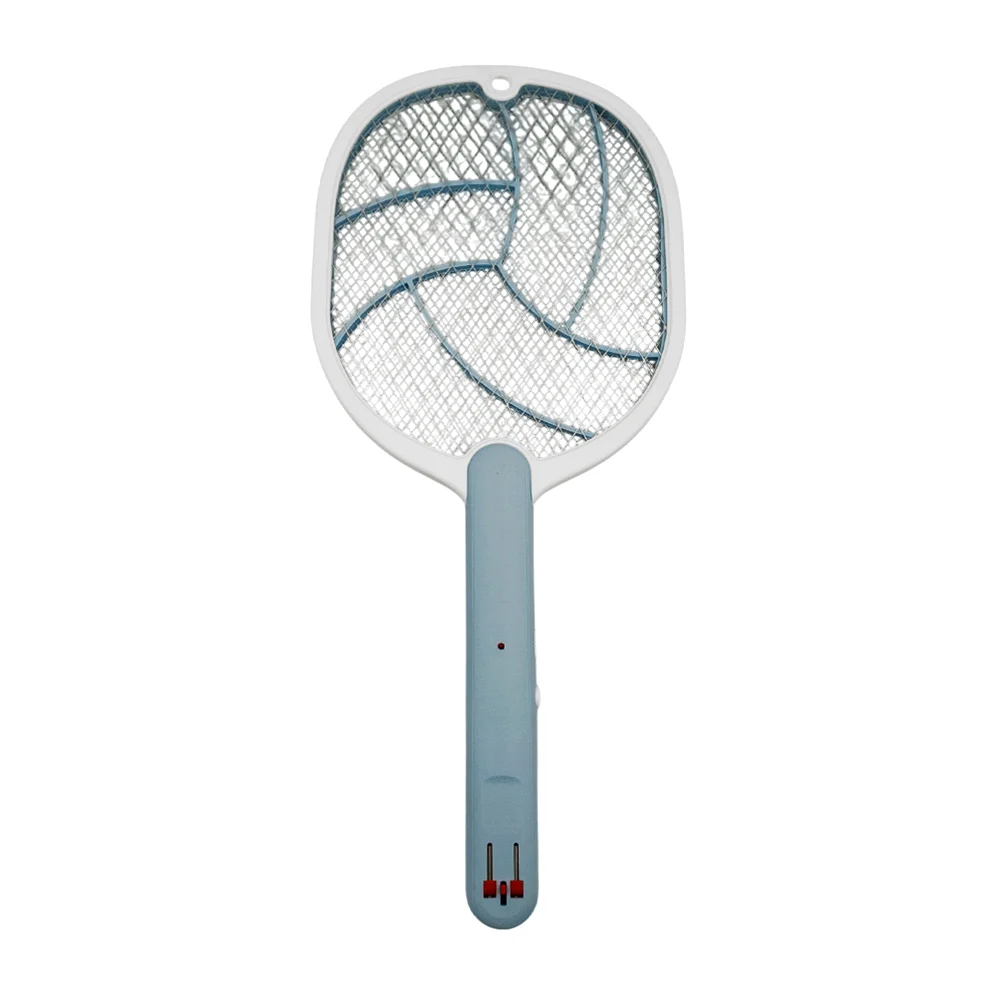 Raqueta eléctrica bicolor antimosquitos, con tomacorriente cargador ...