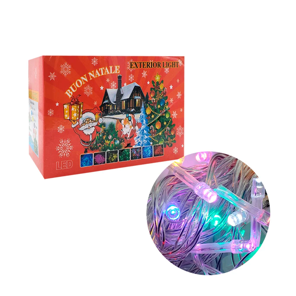 Serie de luces navideñas con foquitos led multicolores rgb para ...