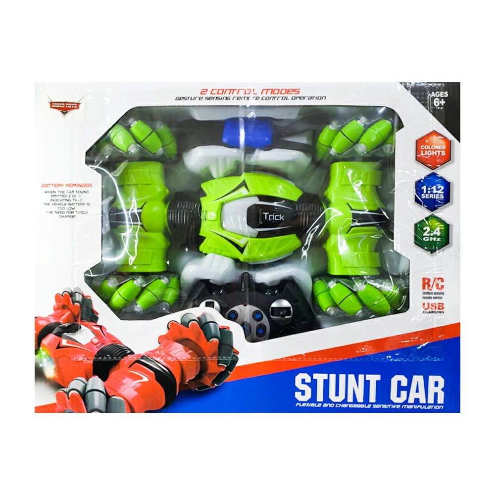 Carro stunt deformable todo terreno con luz a control remoto o pulsera ...